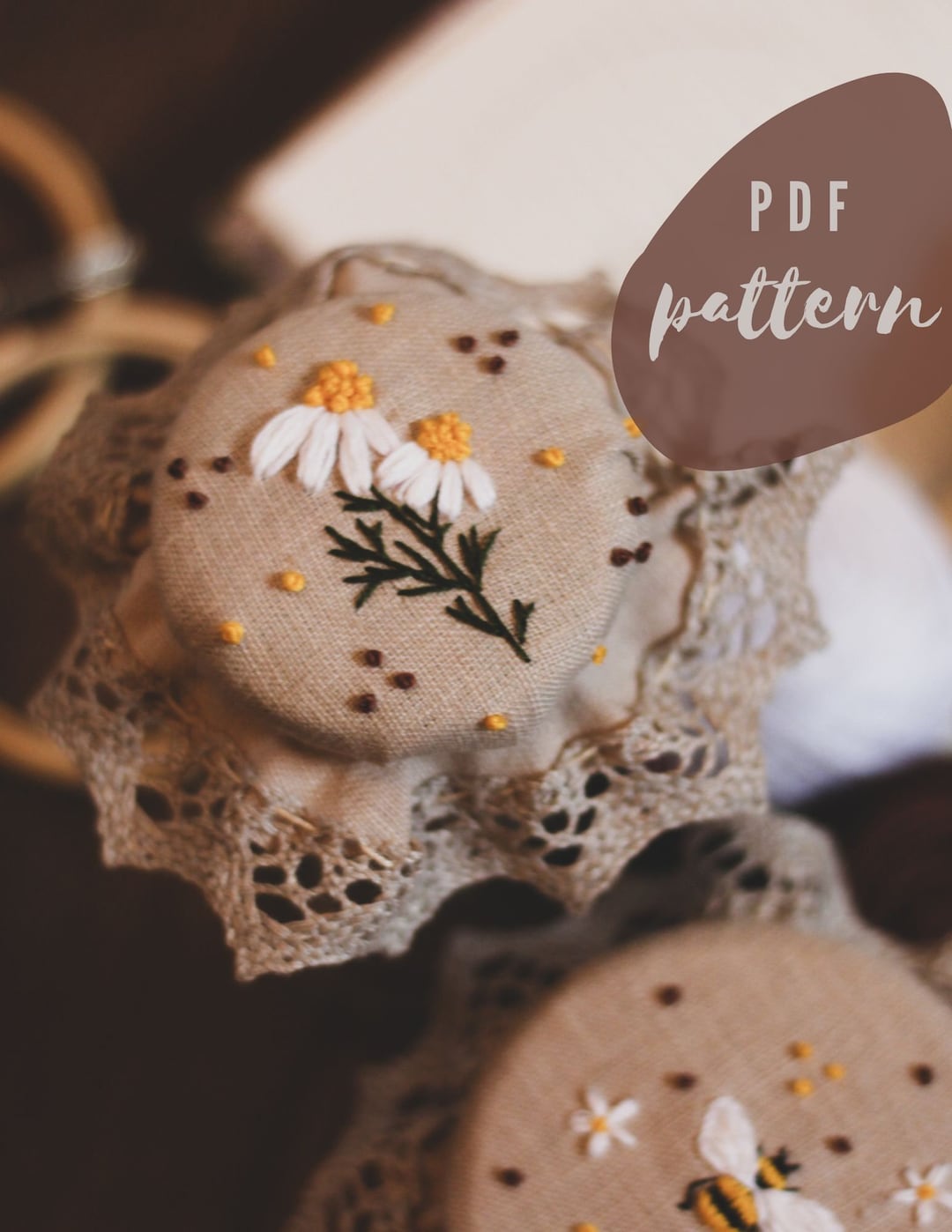 Easy Daisy Hand Embroidery Pattern, Spring Embroidery PDF, Easter Gift ...