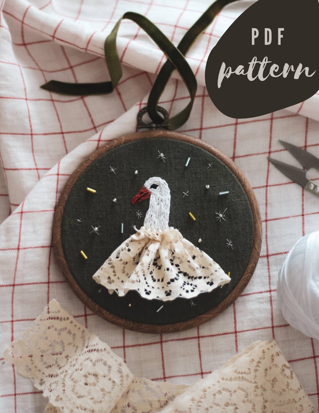 Mrs. Goose PDF Embroidery Pattern/ Instant Download Embroidery Tutorial ...