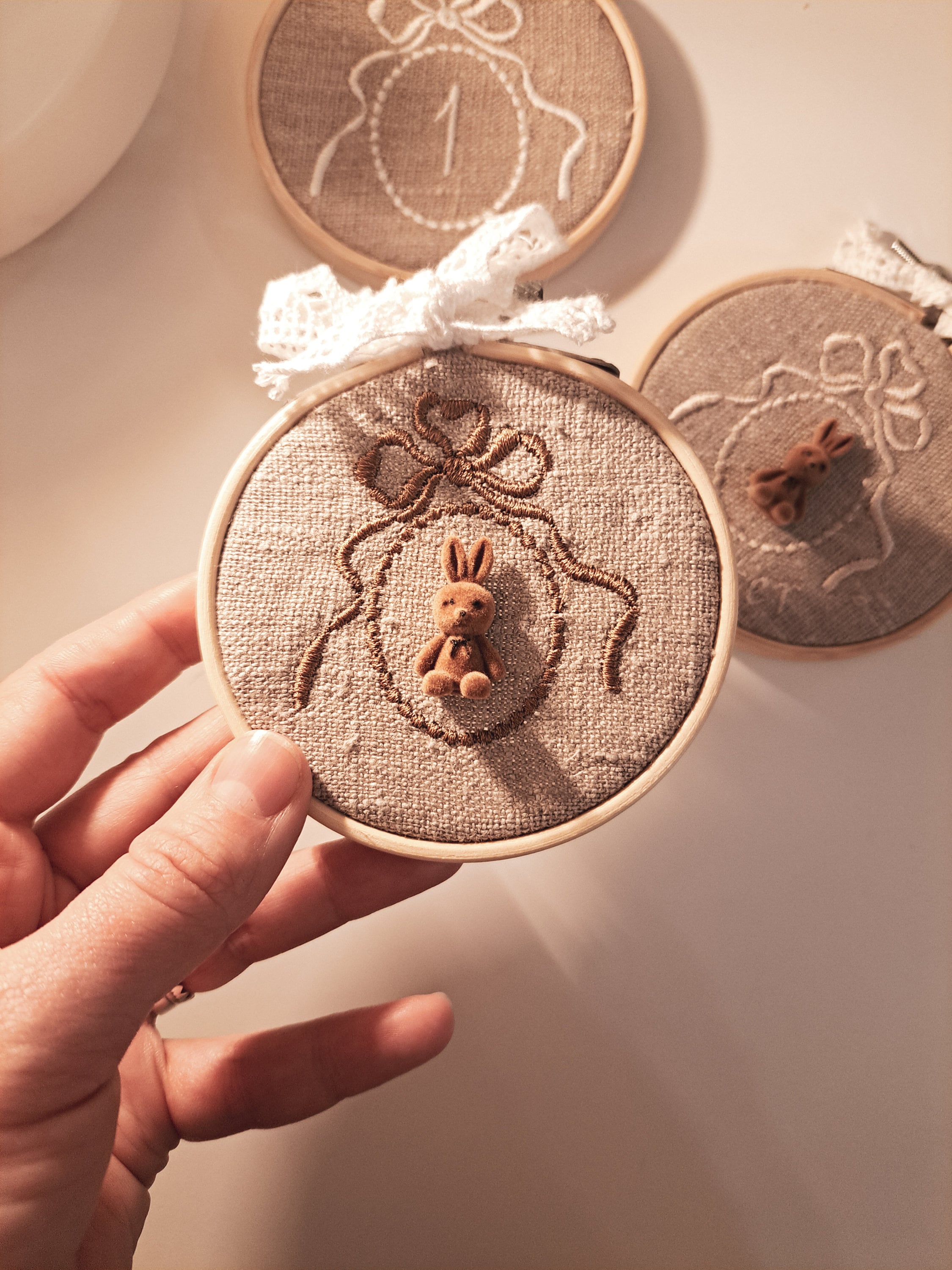 Embroidered Ornament, Custom Easter Ornament, Embroidery Hoop Art ...