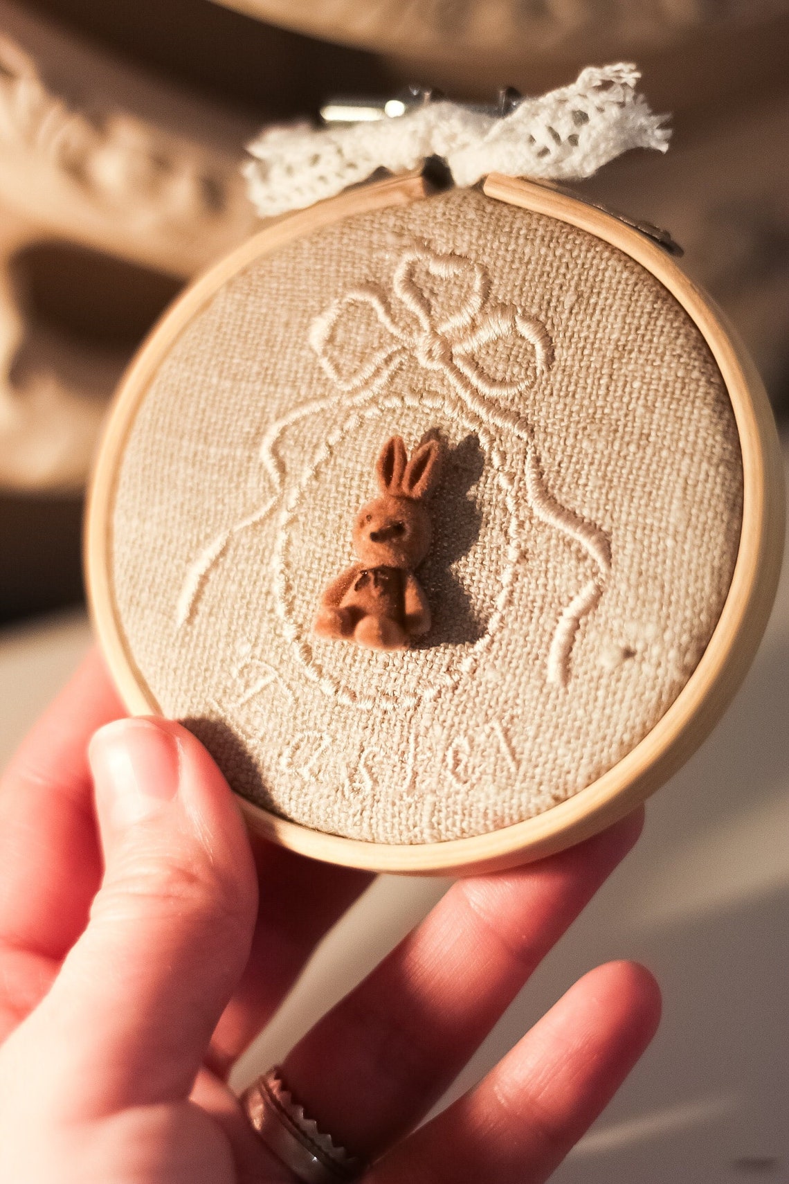 Custom Embroidery Hoop Art, Personalized Easter Basket Stuffers ...