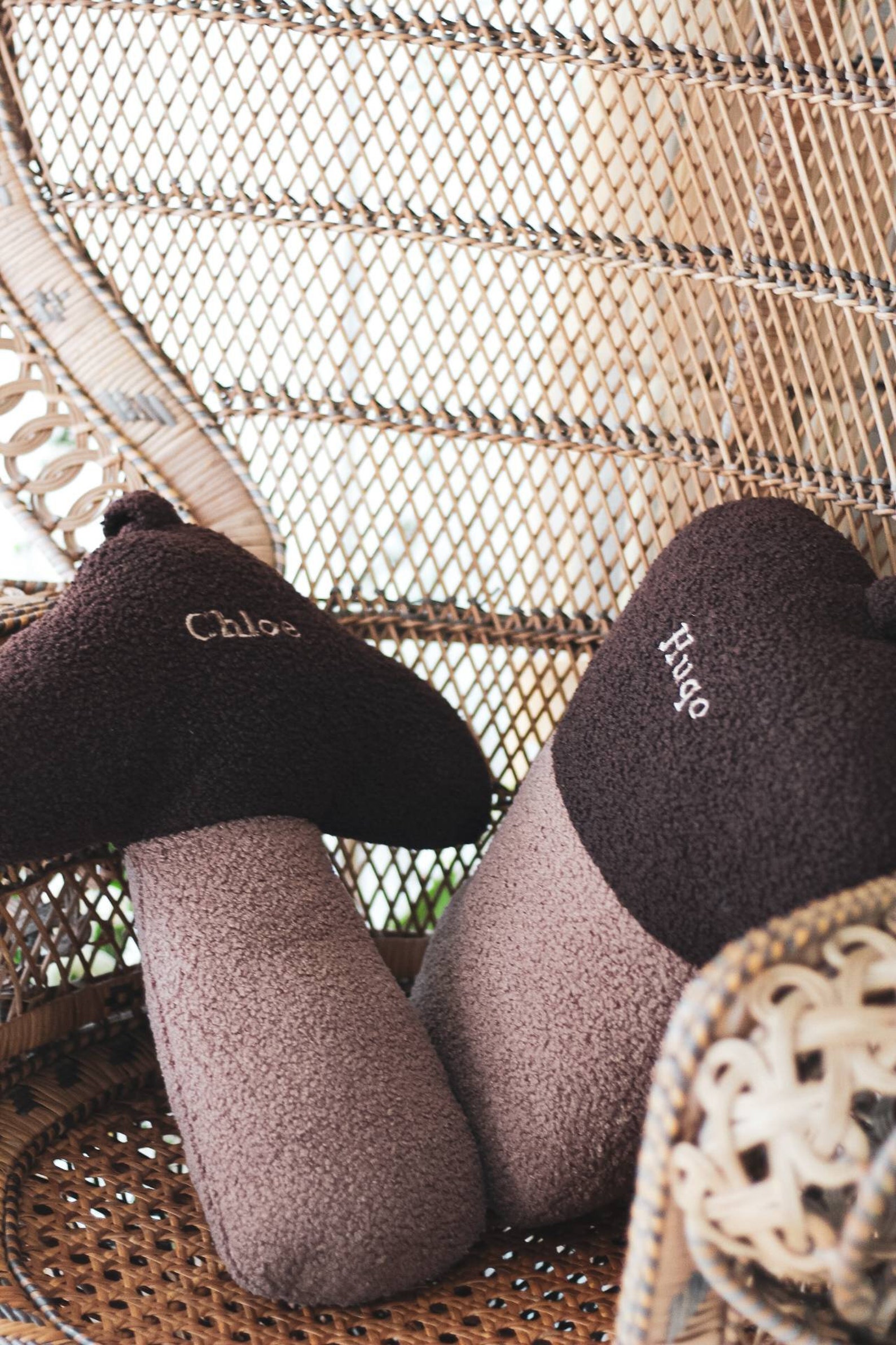 CUSTOM Teddy Boucle Pillow Acorn Sherpa Pillow With Name - Etsy