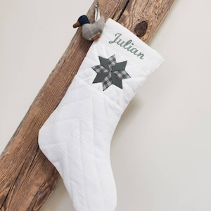 Handmade Quilted Stocking, Personalized Handmade Patchwork Quilted ...