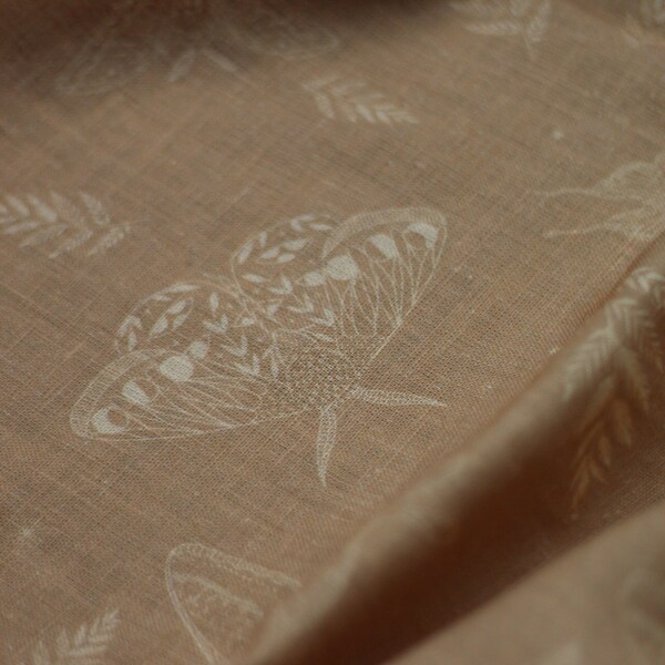 Printed Linen Fabric - Etsy