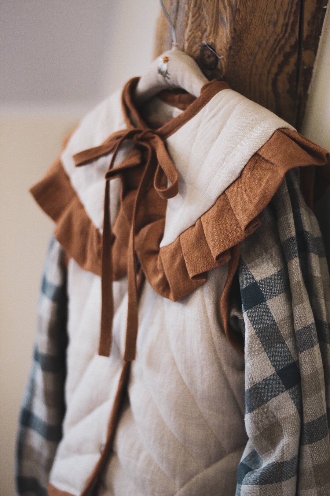 Quilt Collar for Kids / Large Detachable Peter Pan Collar / Natural ...