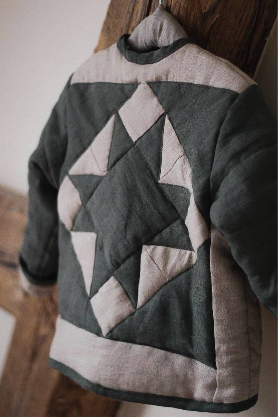 Quilted Linen Jacket for Kids, Quilt Linen Coat for Boy or Girl ...