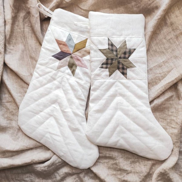 Handmade Patchwork Christmas Stockings - Etsy