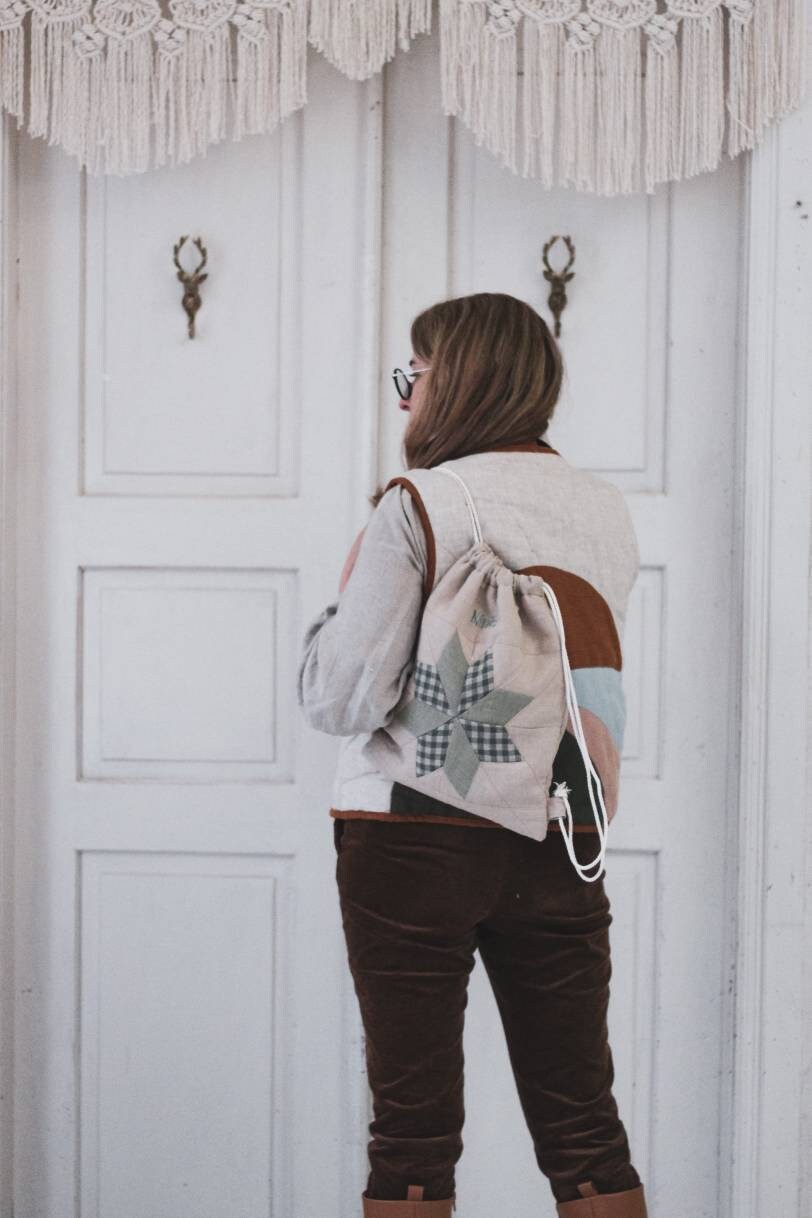 Linen Patchwork Quilt Vest for Women SUNSET / Linen Quilted - Etsy