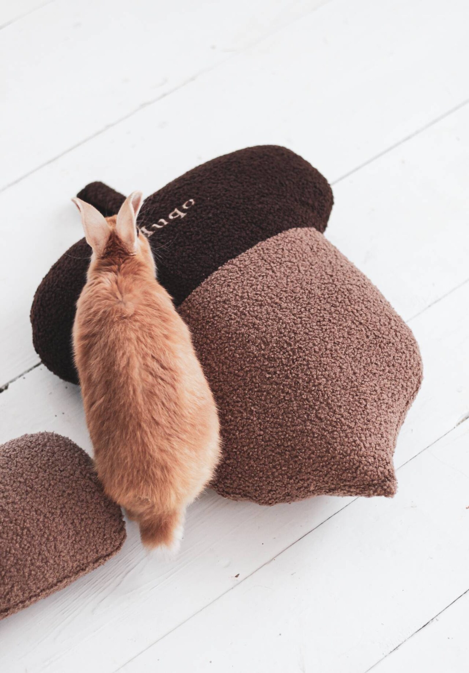 CUSTOM Teddy Boucle Pillow Acorn Sherpa Pillow With Name - Etsy