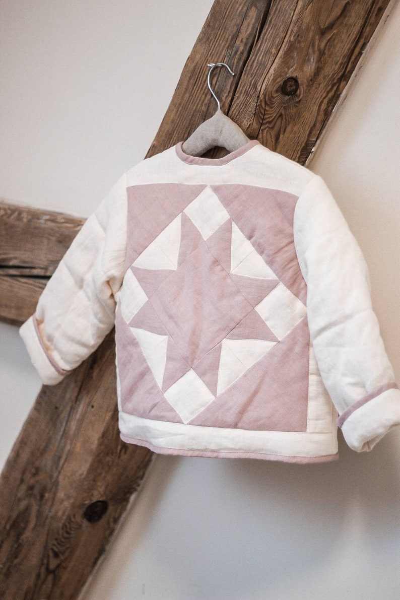 Quilted Linen Jacket for Kids Patchwork Linen Coat for - Etsy
