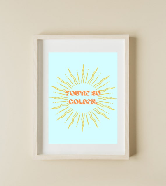 Harry Styles Poster Canvas Poster You're So Golden Printable Poster ...