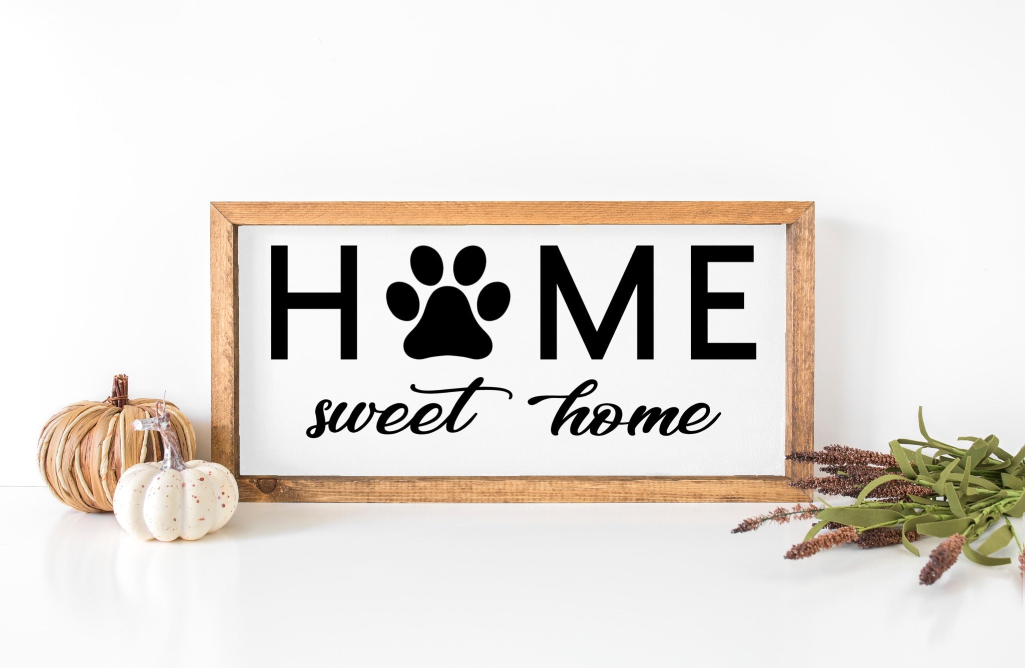 Home Sweet Home/ Paw Print for Dog and Pet Friendly Home/ Cut - Etsy