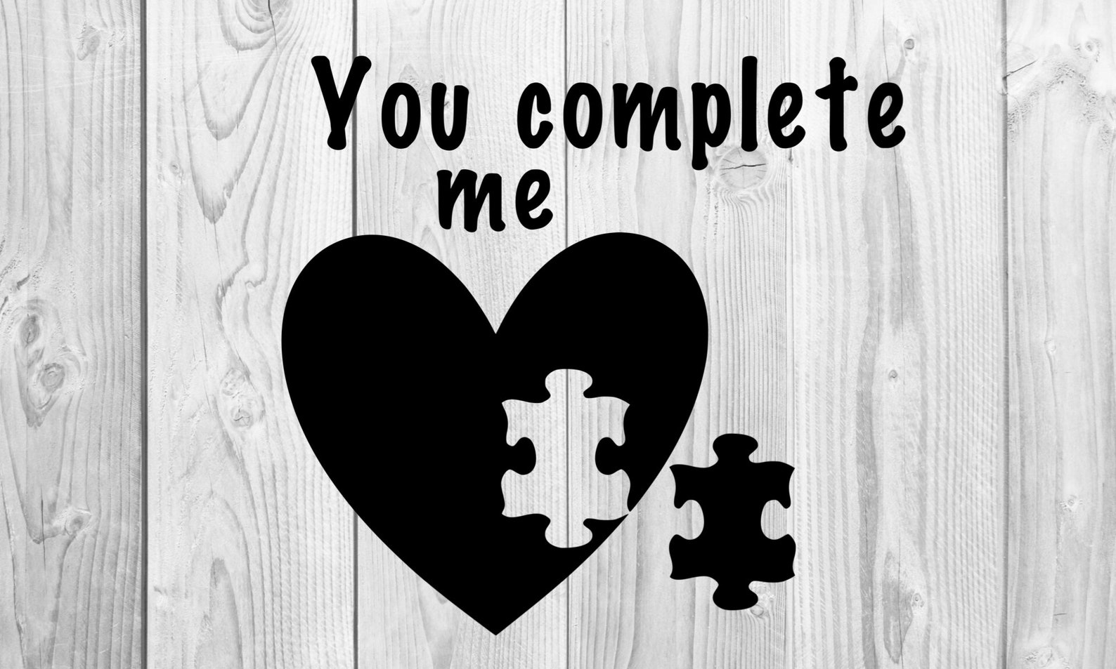You Complete Me Svg Romantic Svg Valentines Day Svg Heart | Etsy