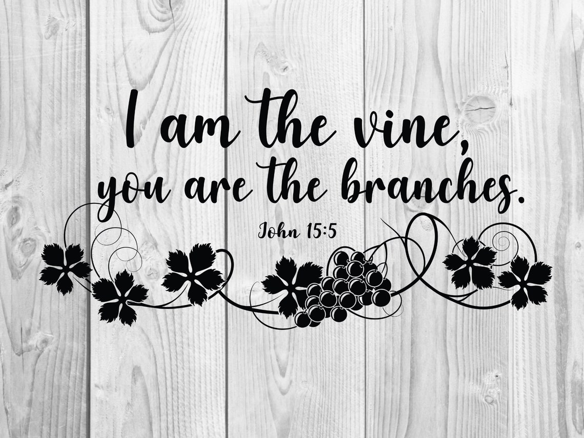 I Am the Vine You Are the Branches Bible Verse Scripture - Etsy