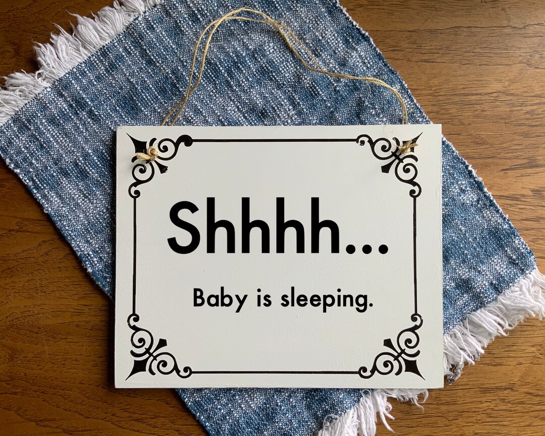 Shhhh Baby Sleeping Door Sign: SVG PNG Cut File (digital Download) - Etsy