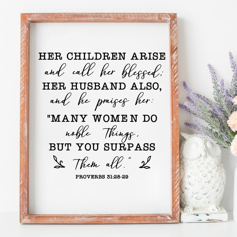 Proverbs 31 28 - Etsy