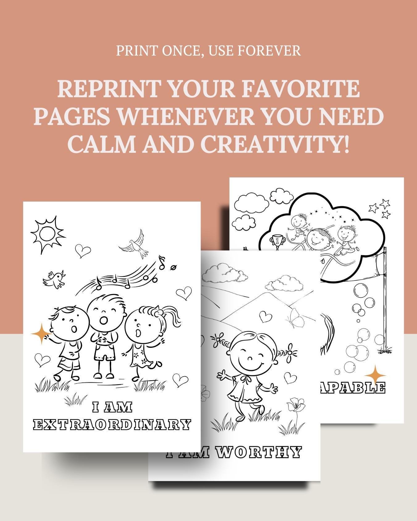 Positive Affirmation Coloring Pages | Kids Alphabet Activity | Mindful ...