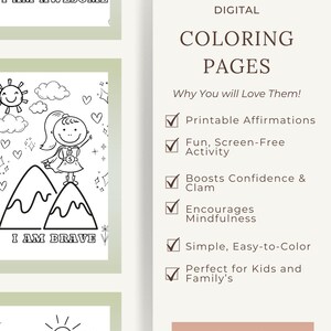 Positive Affirmation Coloring Pages | Kids Alphabet Activity | Mindful ...