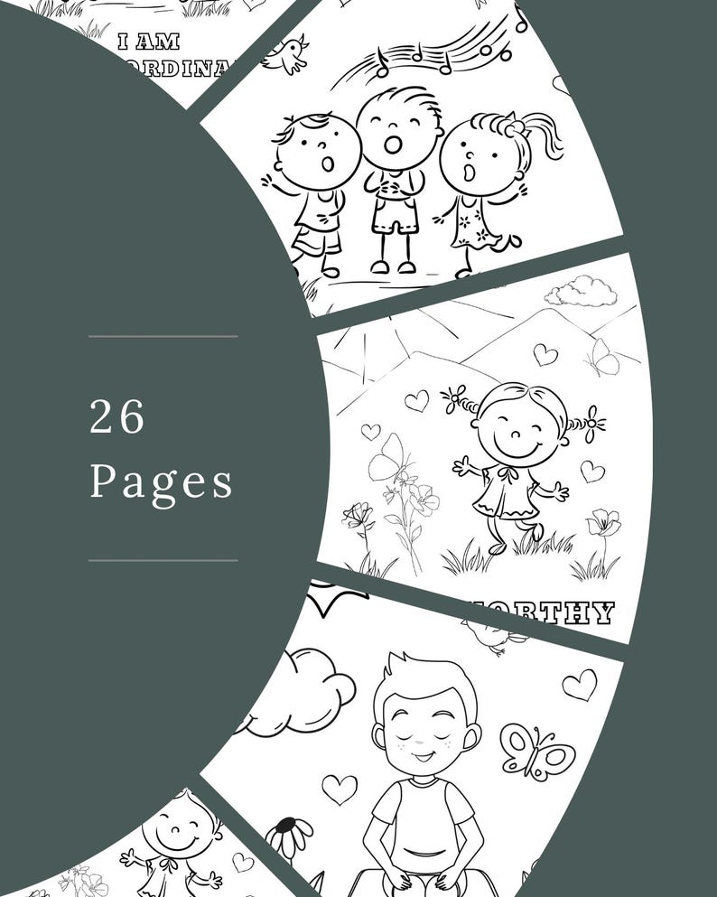 Positive Affirmation Coloring Pages | Kids Alphabet Activity | Mindful ...
