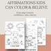 Positive Affirmation Coloring Pages | Kids Alphabet Activity | Mindful ...