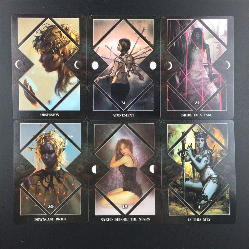 Tarot Cards Dark Mirror Oracle Deck Board Game for Fortune | Etsy