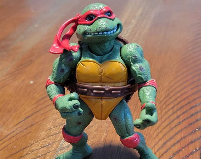1992 TMNT Movie Star Raphael Real Rubbery Skin Feel Super Flexible Hard ...