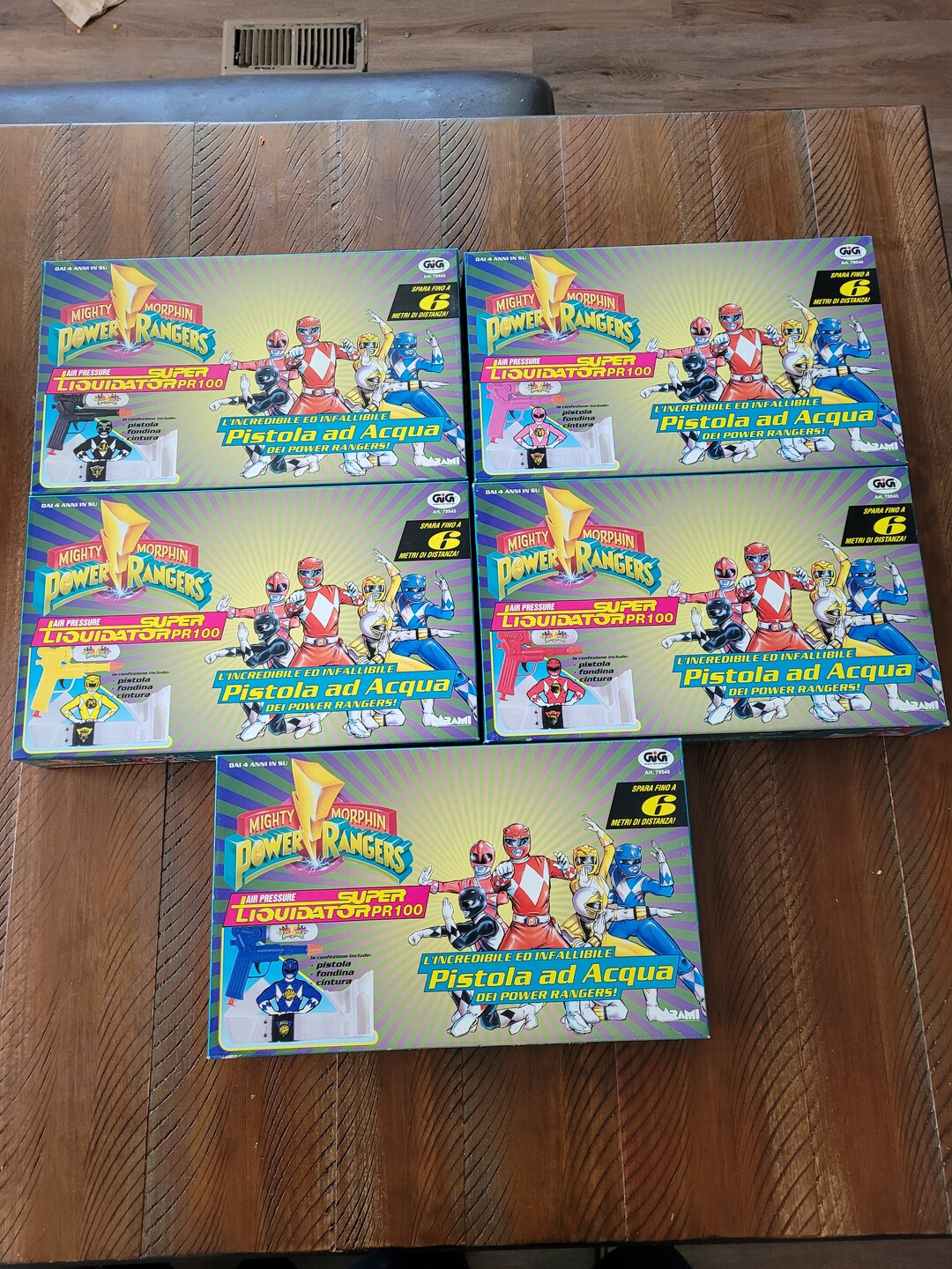 1994 Power Rangers Larami Italian Super Soakers PR100 Set of 5 Bundle ...