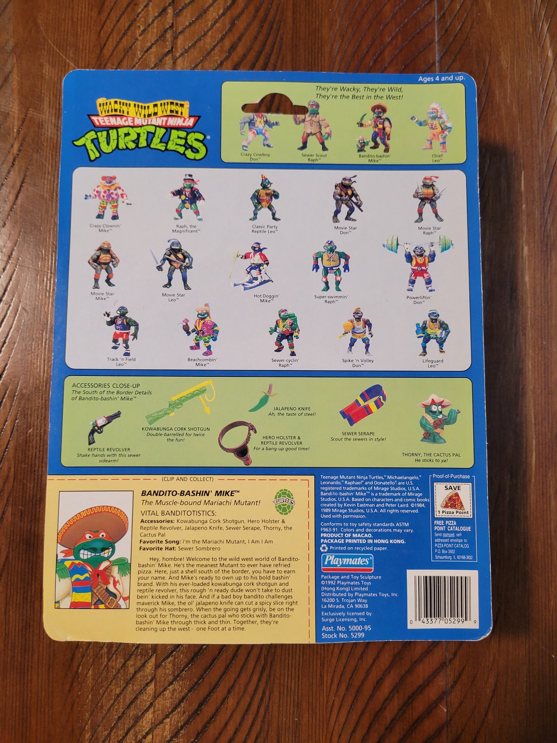1992 Bandito Mike Wacky Wild West Vintage TMNT GOLD TOOTH - Etsy