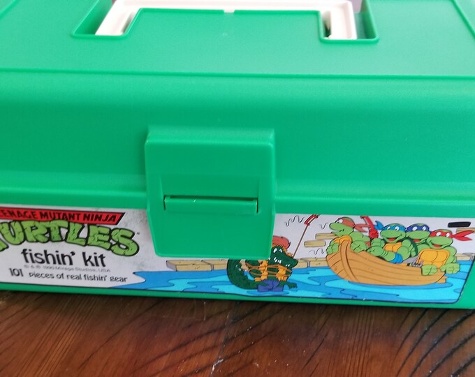 1990 TMNT Fishing Tackle Box Complete Vintage Teenage Mutant Ninja ...