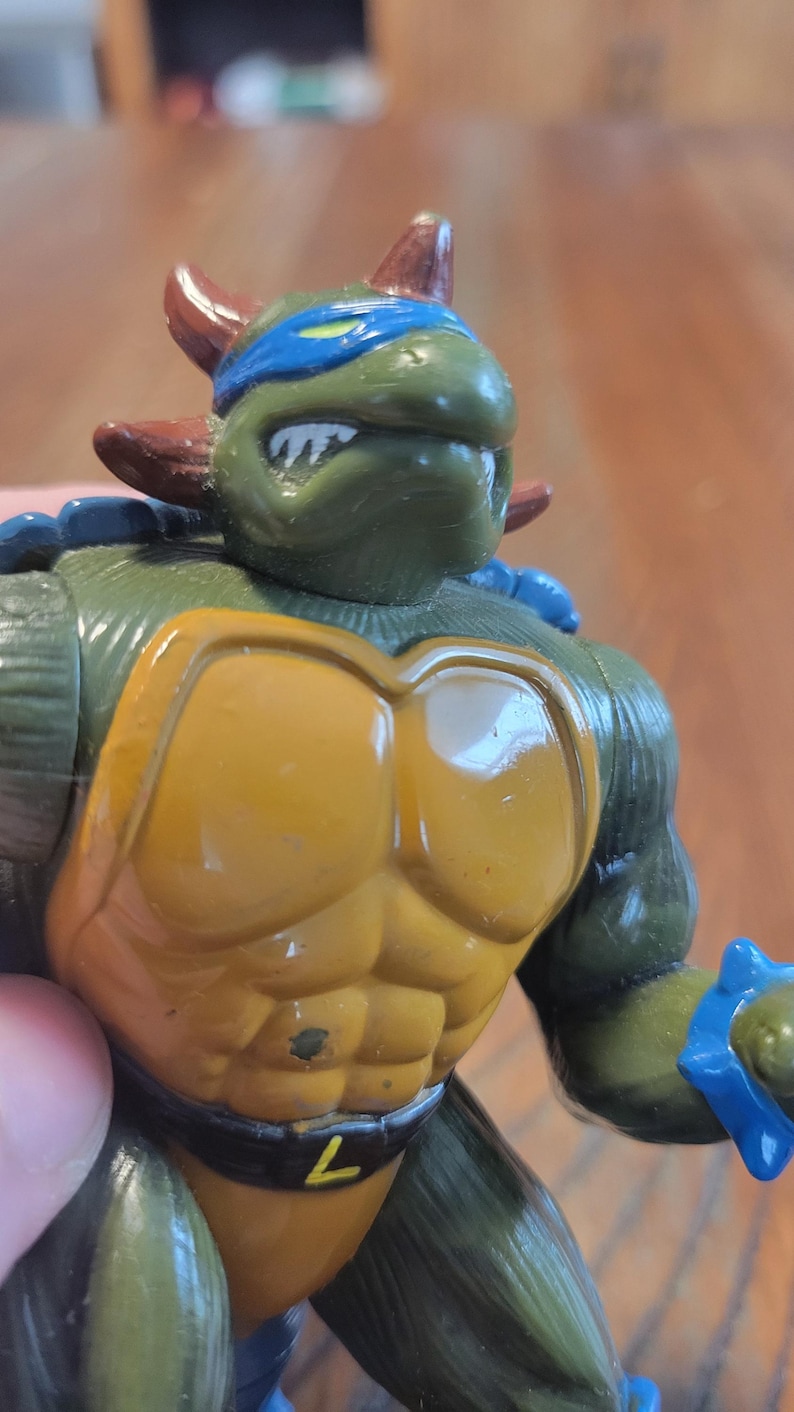 1997 TMNT Ankyl Leo Dino Turtles Super Rare Loose Figure Vintage ...