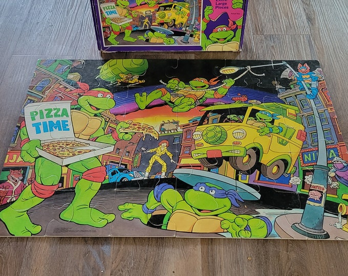 TMNT Giant Floor Puzzle Complete Vintage 1989 Teenage Mutant Ninja ...