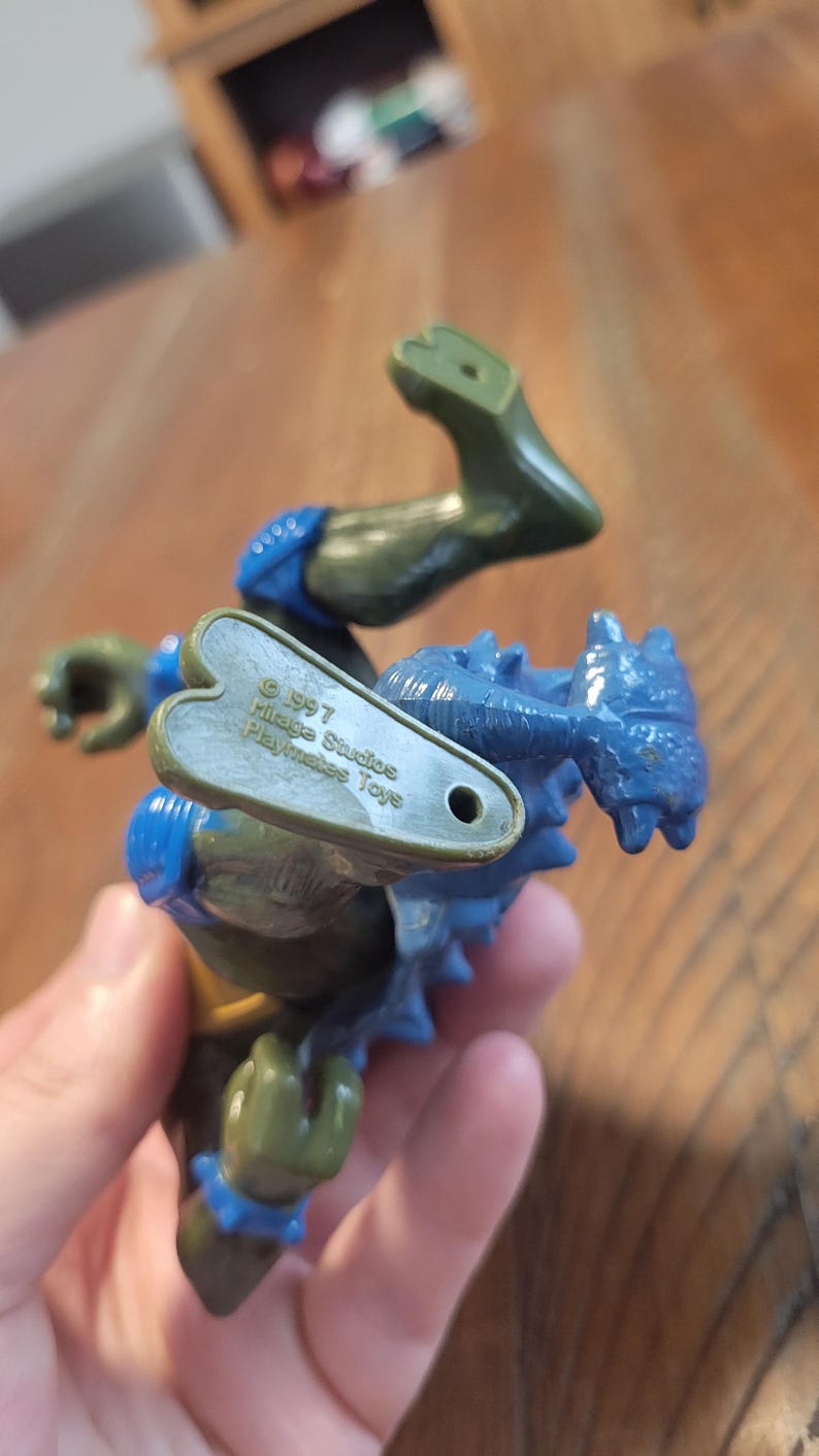1997 TMNT Ankyl Leo Dino Turtles Super Rare Loose Figure Vintage ...
