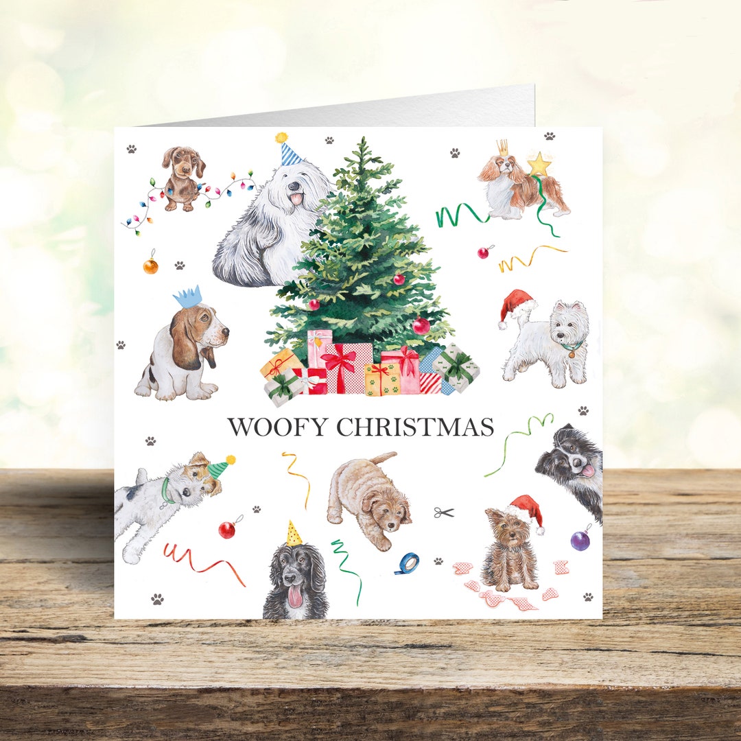 Christmas Dog Card | Christmas Card for Dog Lovers | Christmas Card for ...