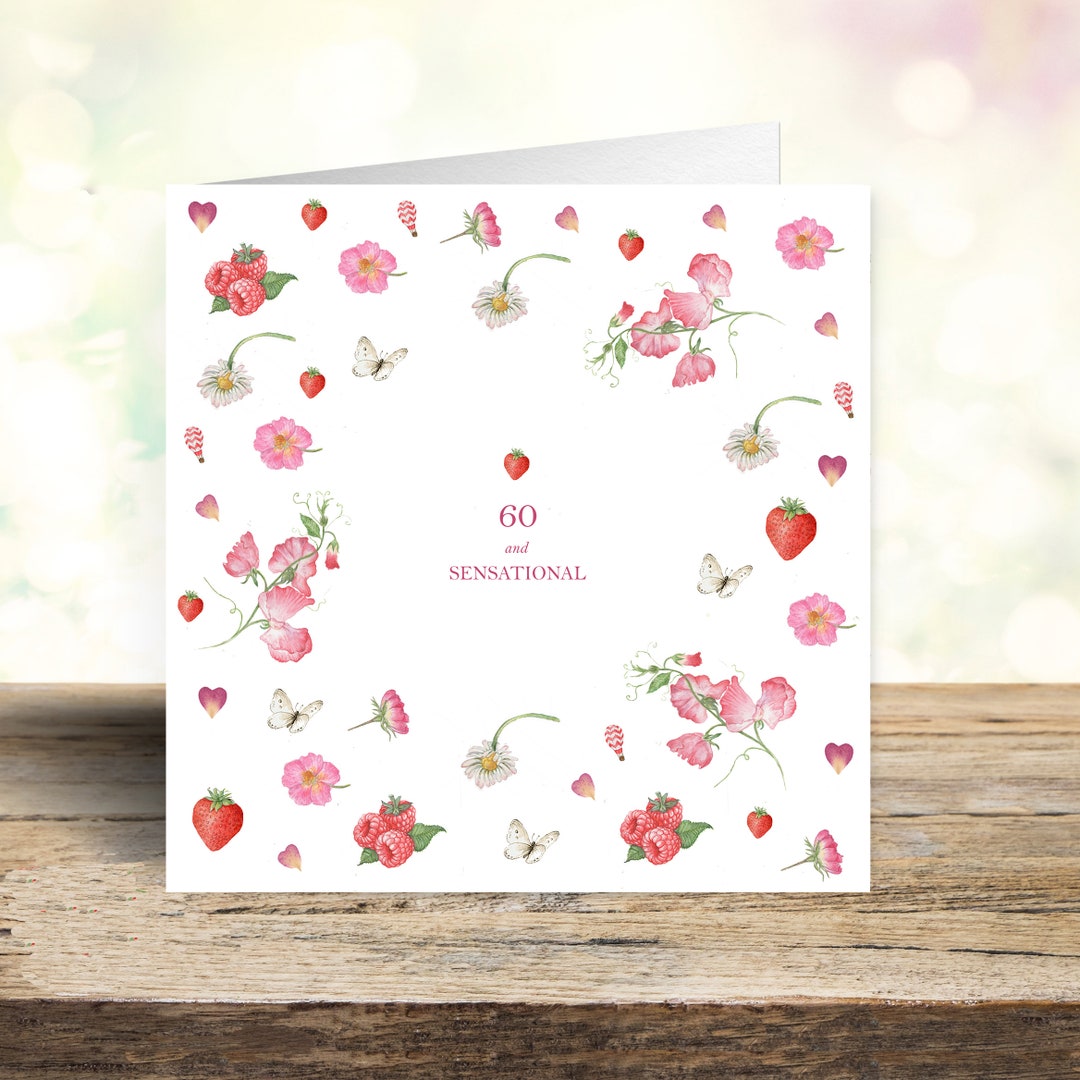 Sixty and Sensational Birthday Card - Etsy