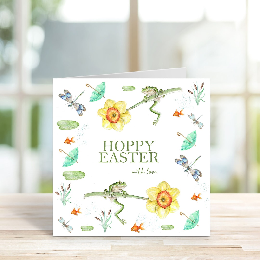 Funny Frog Easter Card - Etsy