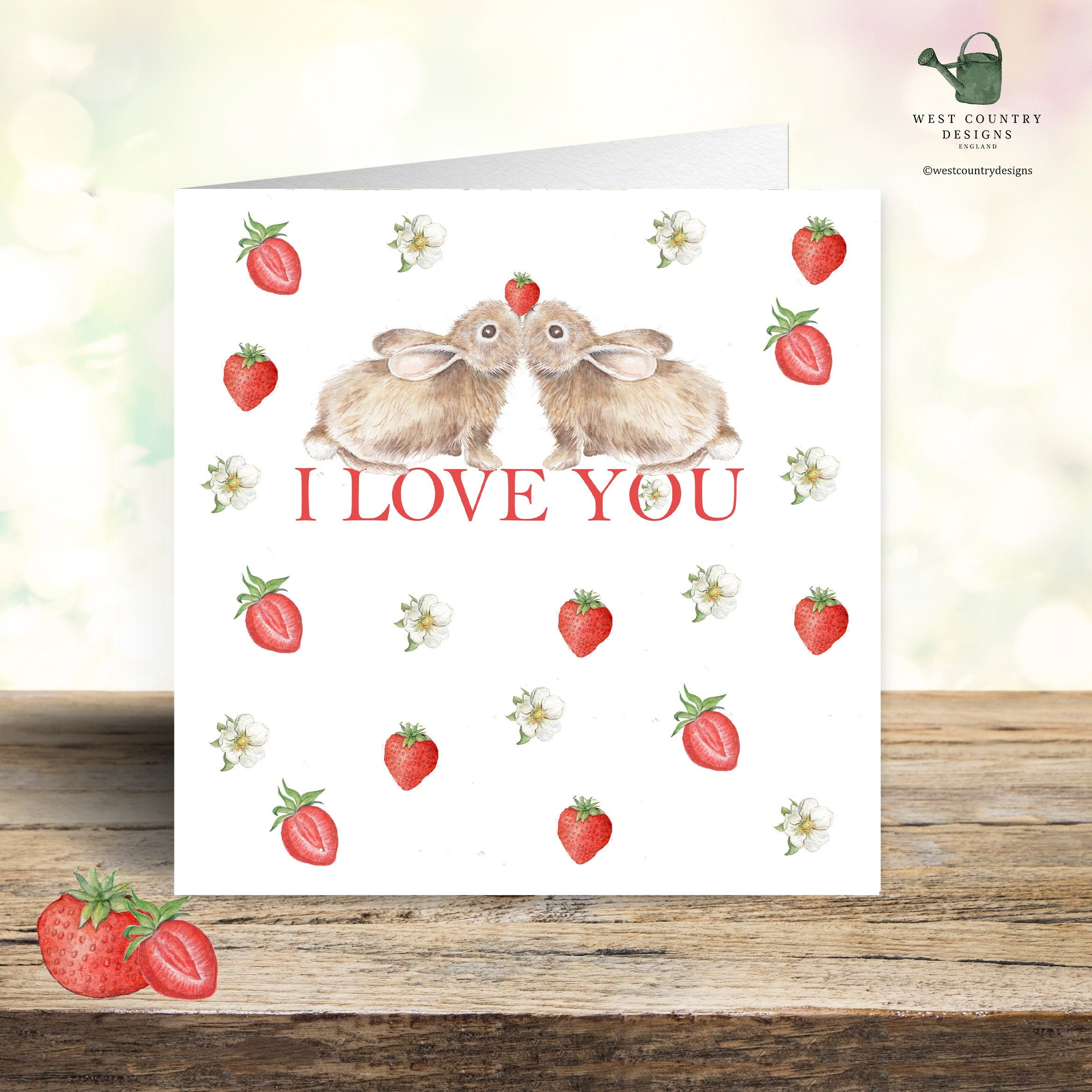 I Love You Rabbit Card — West Country Designs