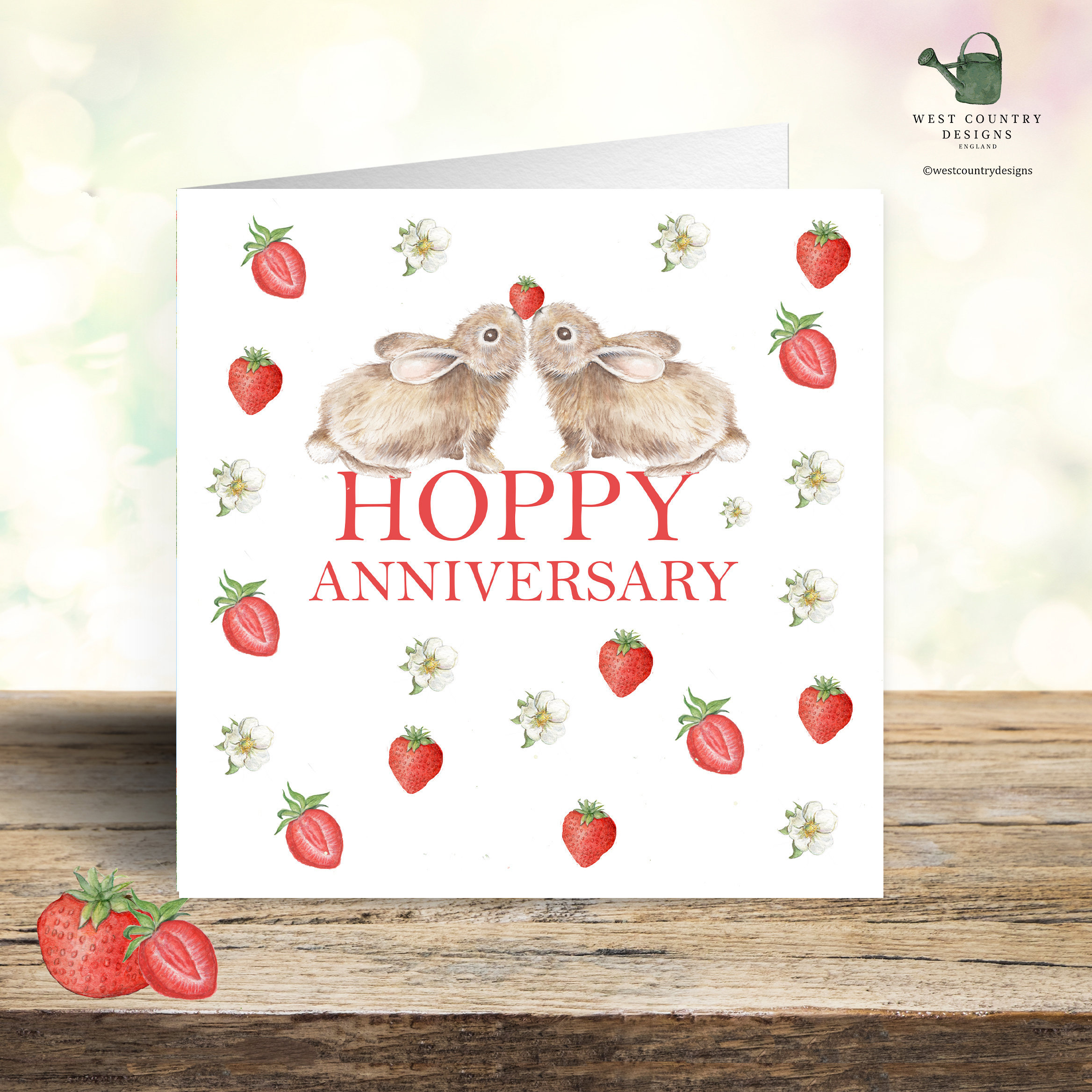 Hoppy Anniversary Rabbit Card — West Country Designs