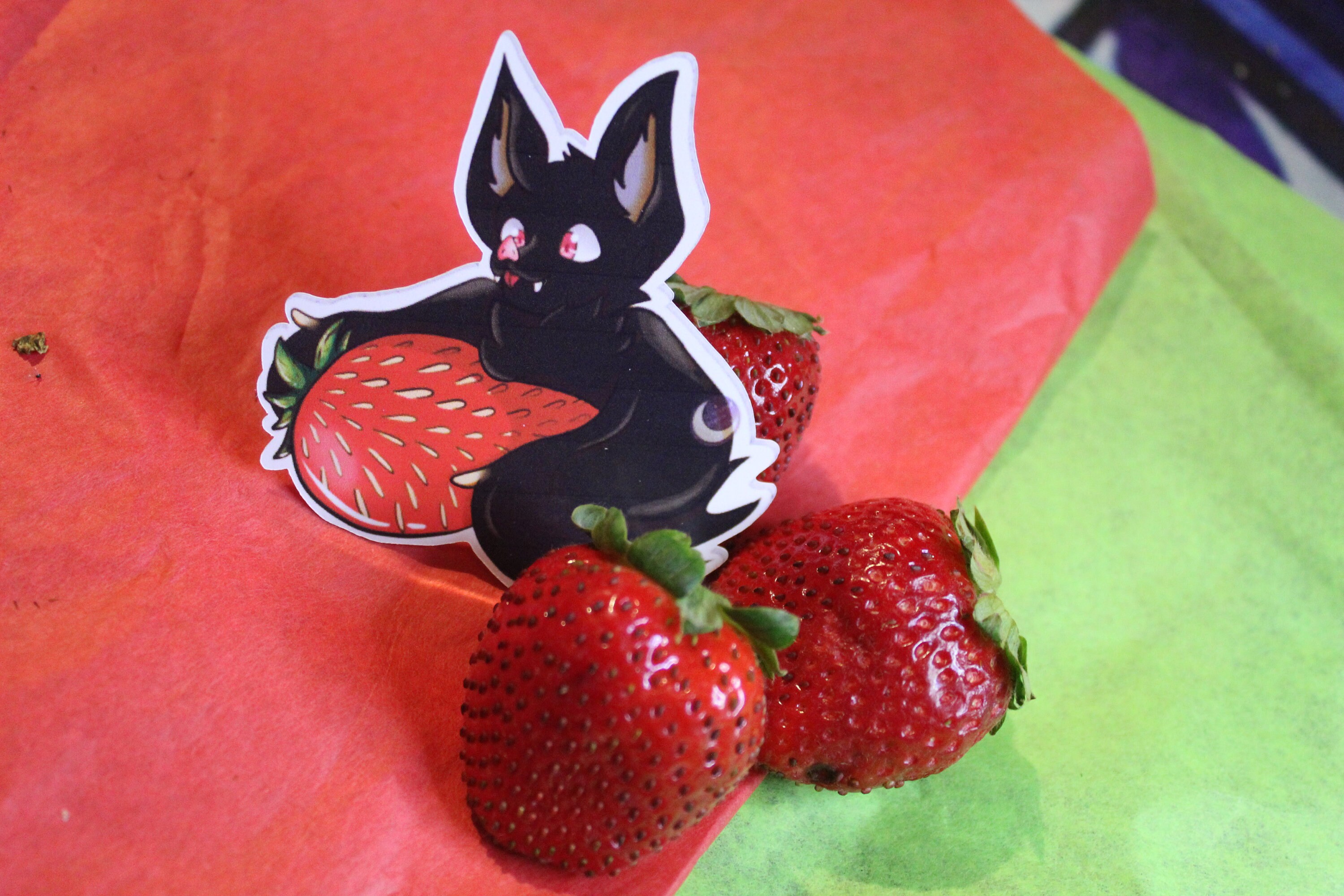 Strawberry Fruit Bat - Etsy