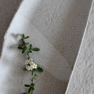 White Ceramic Plate Serving Plate Handmade Glazed Clay Plate Artisan ...