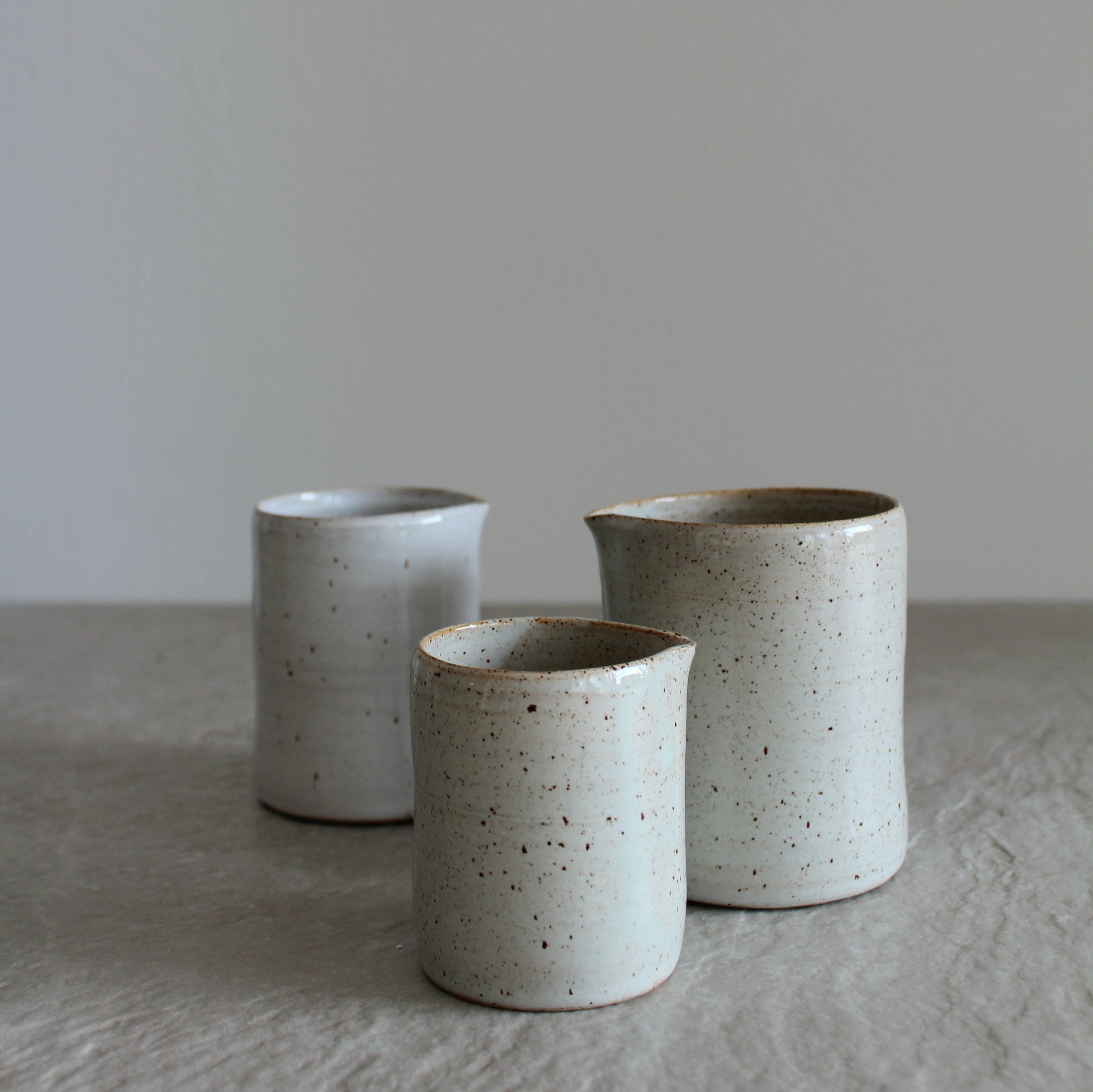 White Ceramic Milk Jug Rustic Pottery Ceramic Sauce Jug Milk Pitcher ...