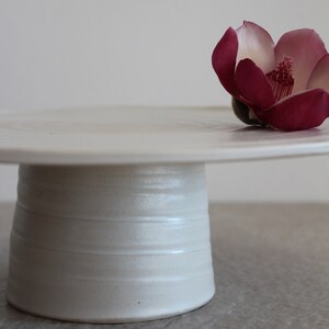 Matte White Cake Stand Handmade Ceramic Serving Stand Serving Stand ...