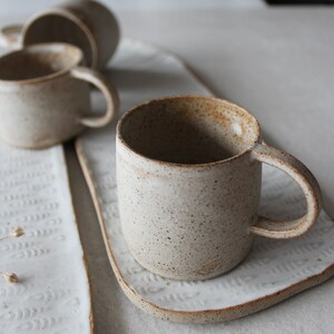 Rustic White Pottery Coffee Cup Handmade Stoneware Cup Coffee Lover ...