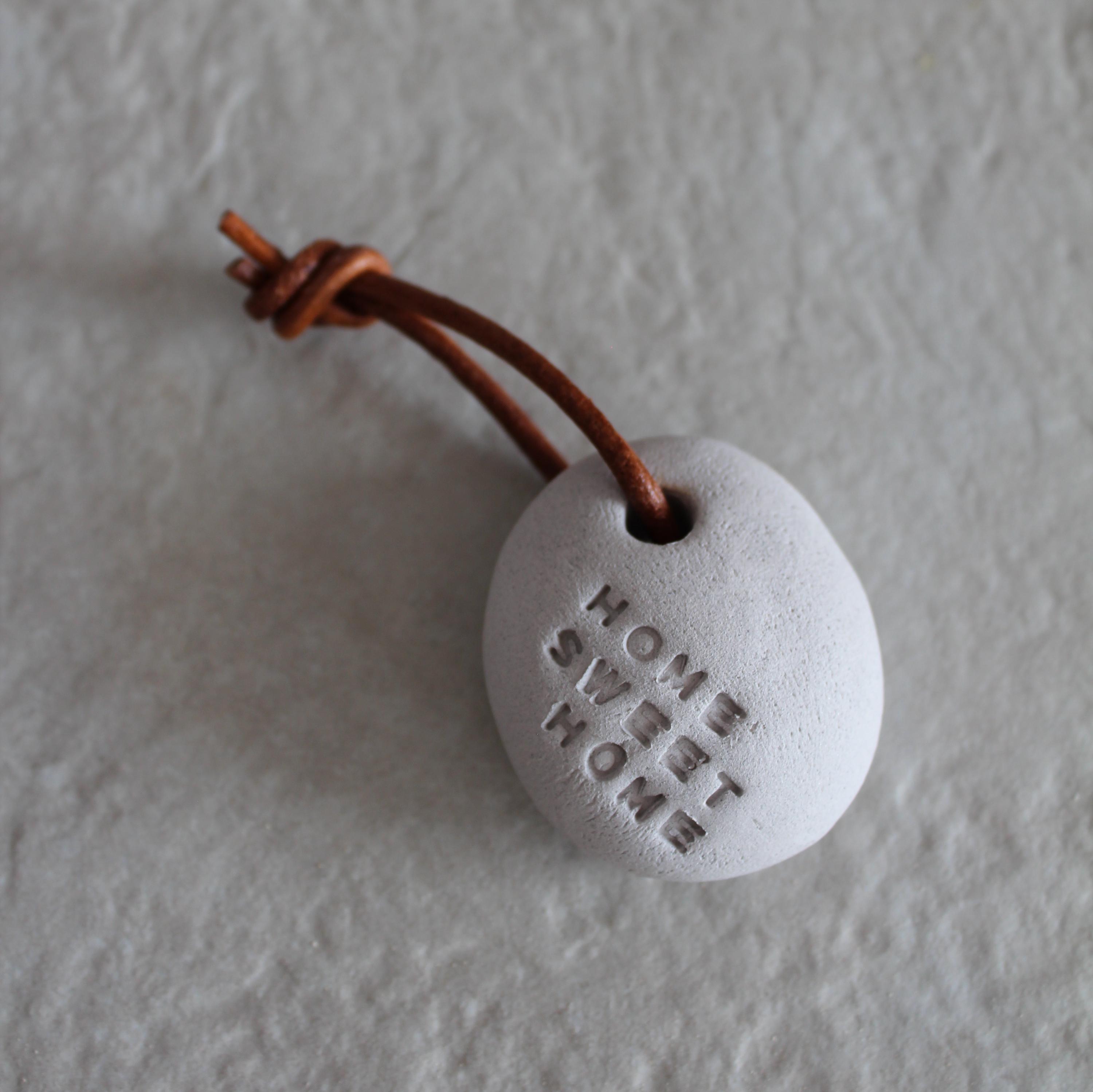 Ceramic Oil Diffuser Stone Keychain: Aromatherapy Car Scent Pendant - Etsy