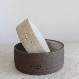 Handmade Pottery Pet Bowl: Rustic Stoneware Ceramic - Etsy