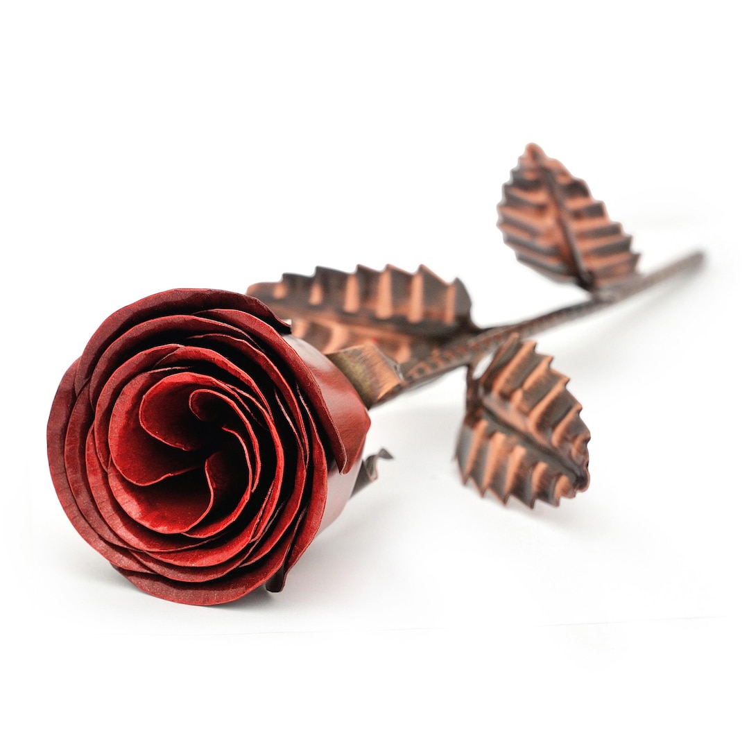 Handcrafted Bronze Rose – 8th/19th Anniversary Gift - Etsy