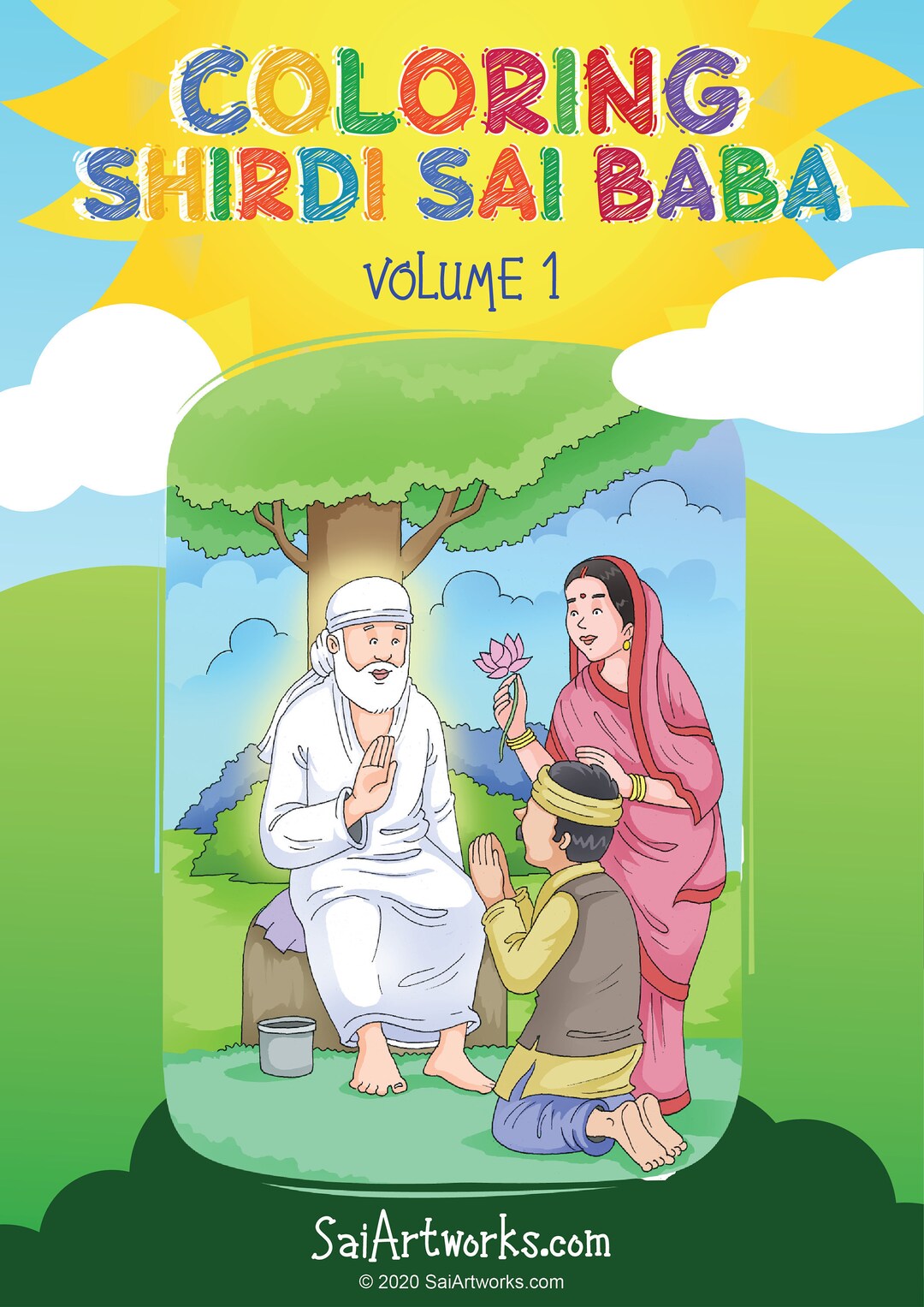 Volume 1 - Coloring Shirdi Sai Baba - Kid's Coloring Book for Sai ...