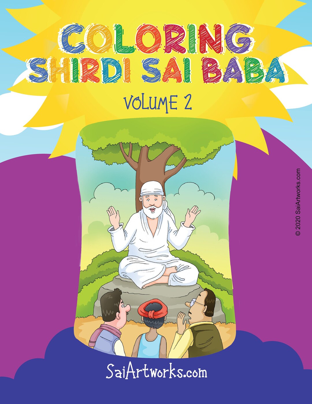 Volume 2 - Coloring Shirdi Sai Baba - Kid's Coloring Book for Sai ...
