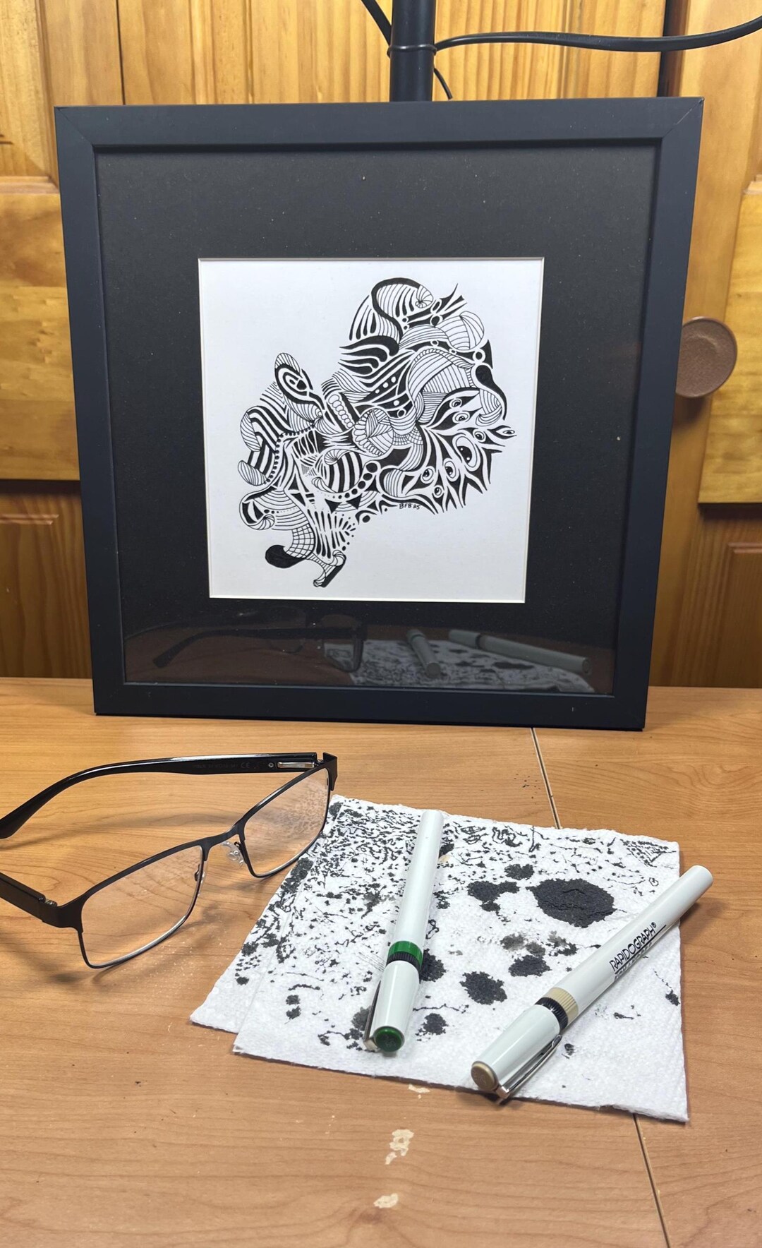 11"x 11" Original Ink Work by Ben From Bennington - Etsy