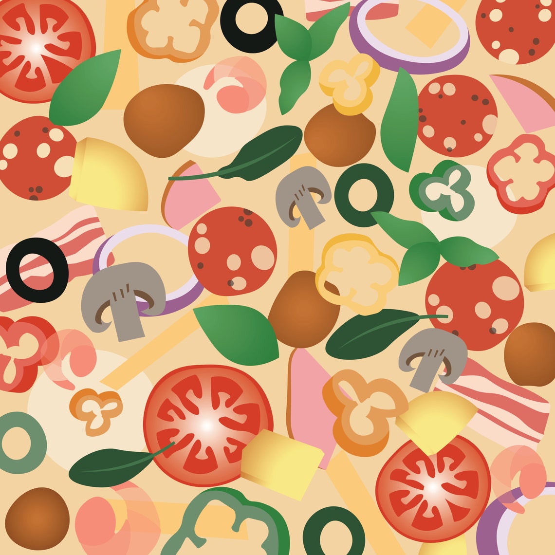 Pizza Toppings Clipart | Pizza Clipart Bundle | Instant Download ...