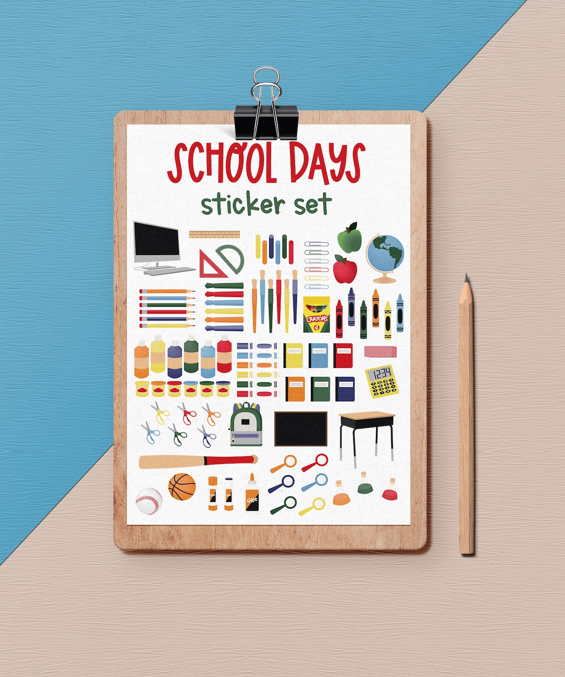 School Clipart Set | Vector Clipart | Back to School | Teacher Clipart ...