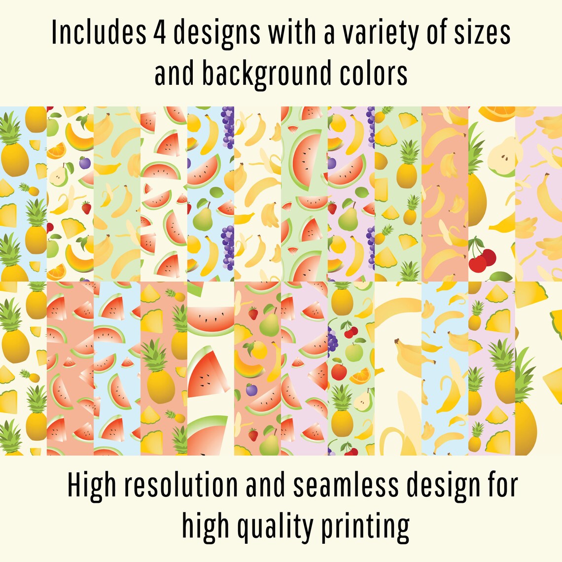 Printable Fruit Digital Paper | Seamless Digital Paper | Instant ...